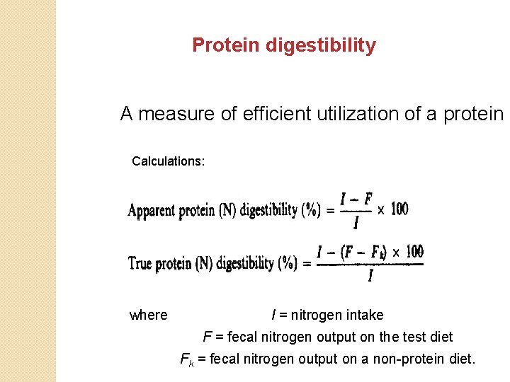 Lecture 5 Food proteins Nutritive function of proteins