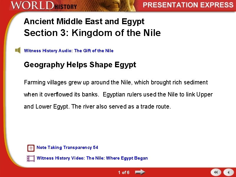 Ancient Middle East and Egypt Section 3 Kingdom
