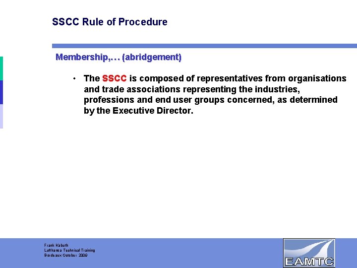 SSCC What are they doing Frank Kabuth Lufthansa