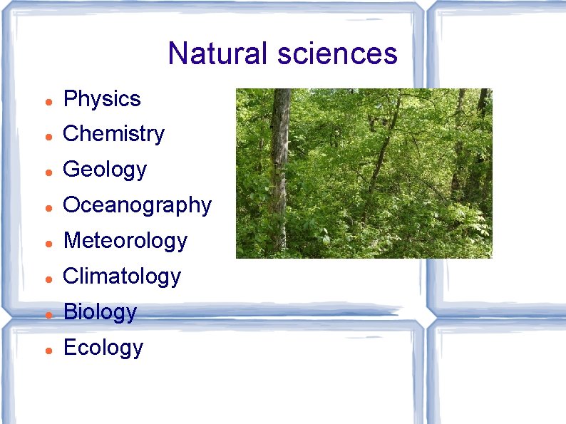 Humanity and environment Donald Winslow 15 September 2010