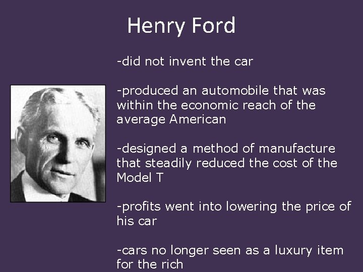 Technology in the 1920 s The Assembly Line