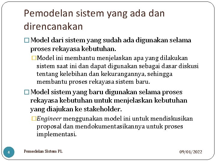 Pemodelan Sistem PL Topik Model Konteks Model Interaksi