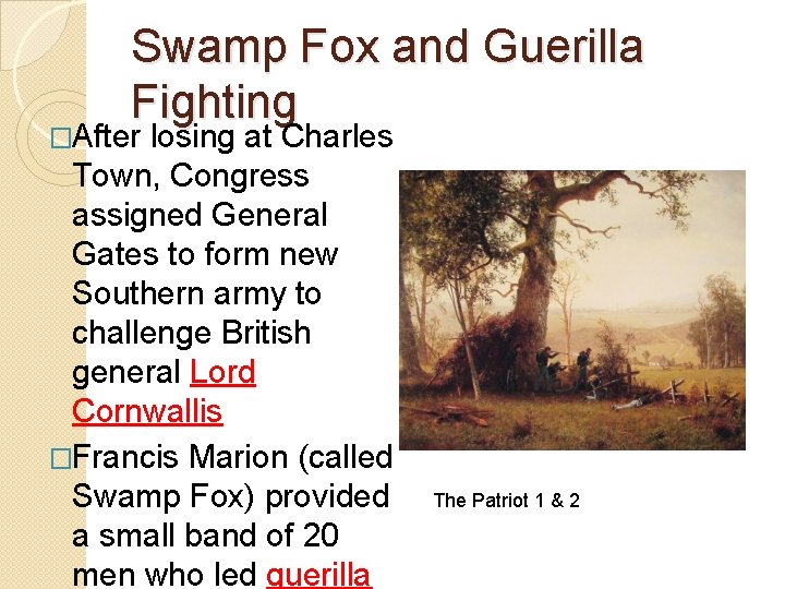 Ch 7 Revolutionary War Section 3 British Move