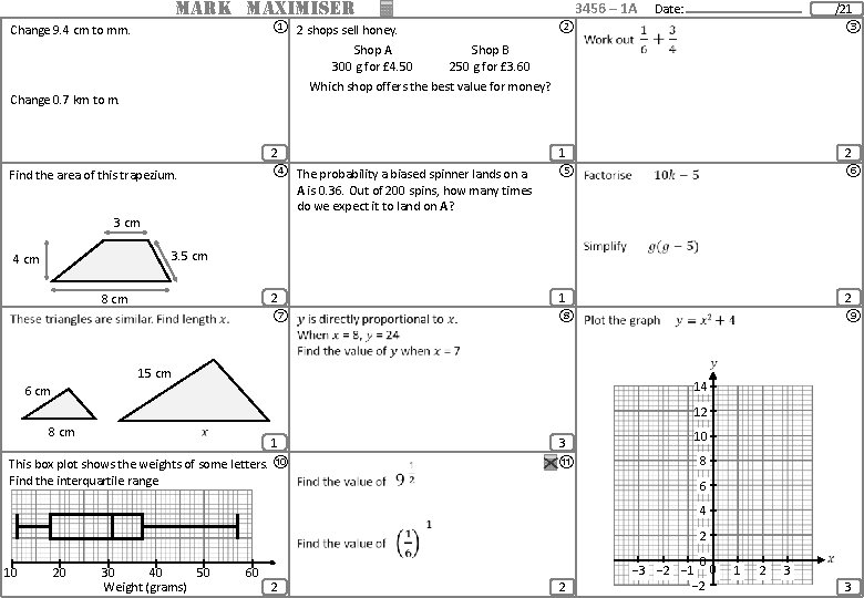 MARK MAXIMISER 3456 1 A 2 shops sell
