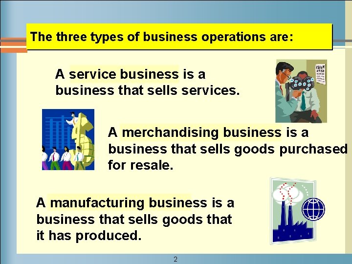 Chapter 7 Skyline College 1 The three types