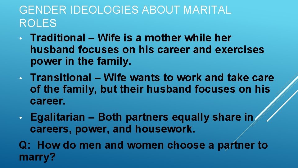 OBJECTIVES 1 Second Shift 2 Global Gender Stratification