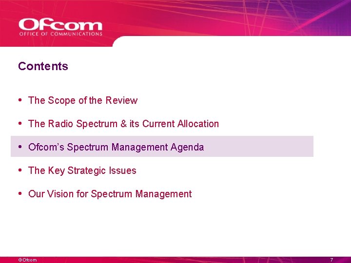 The Spectrum Framework Review A consultation on how
