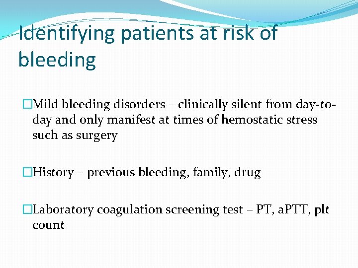 The Management of Perioperative Bleeding Asan Medical Center
