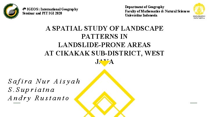 4 th IGEOS International Geography Seminar and PIT