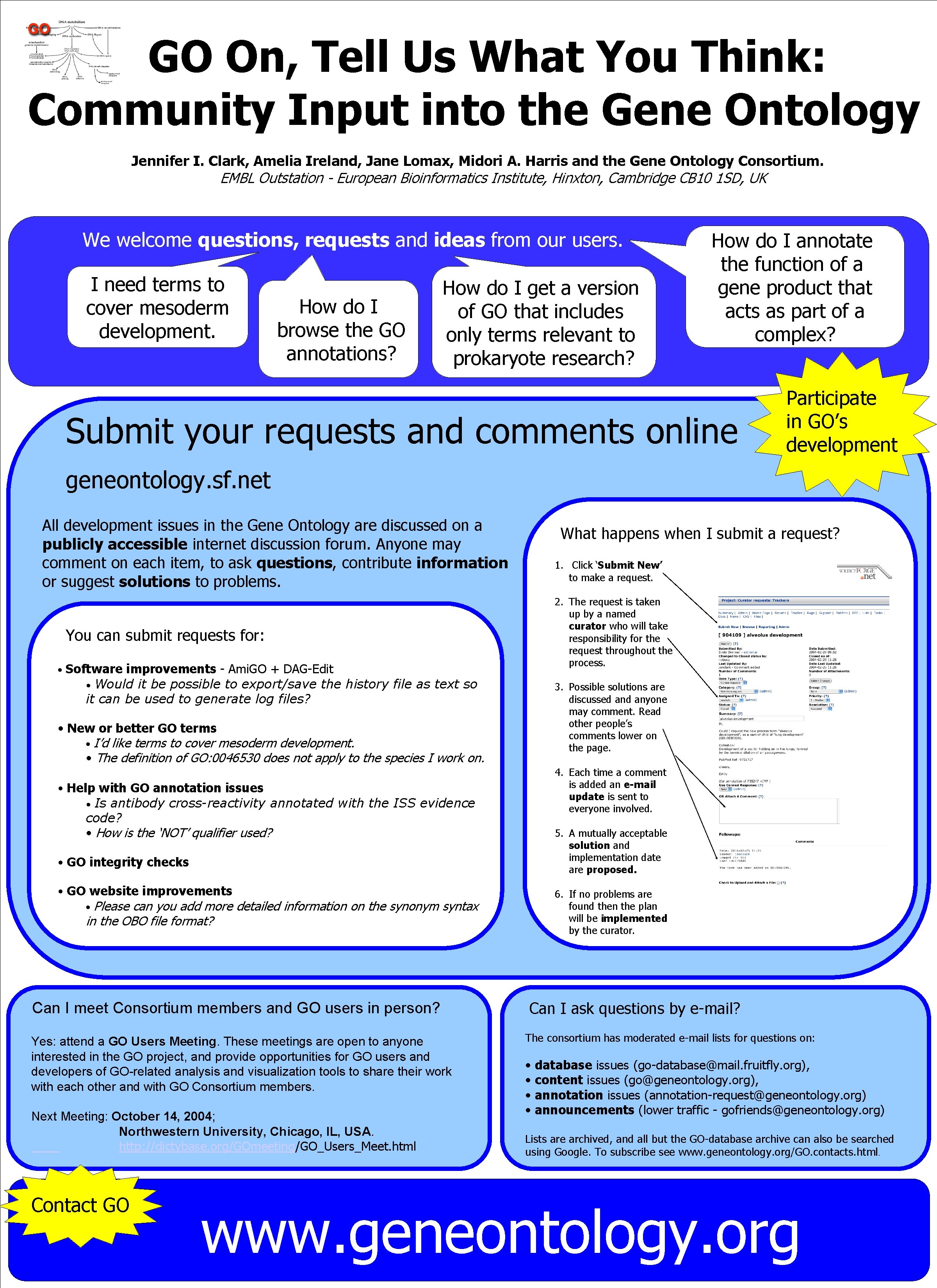 GO On Tell Us What You Think Community