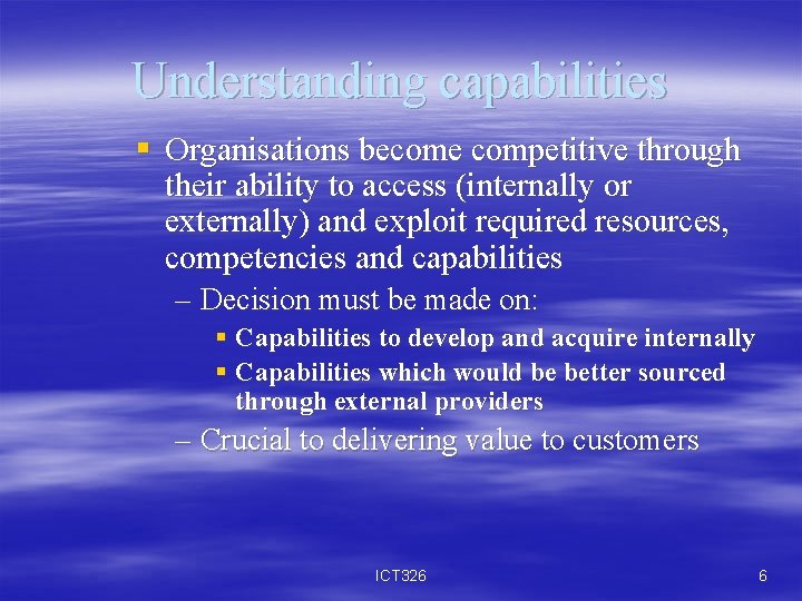 Chapter 9 Strategic sourcing of resources capabilities and