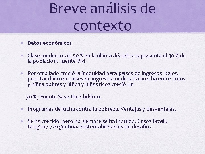 REDLAMYC REGION SUR Breve anlisis de contexto Datos