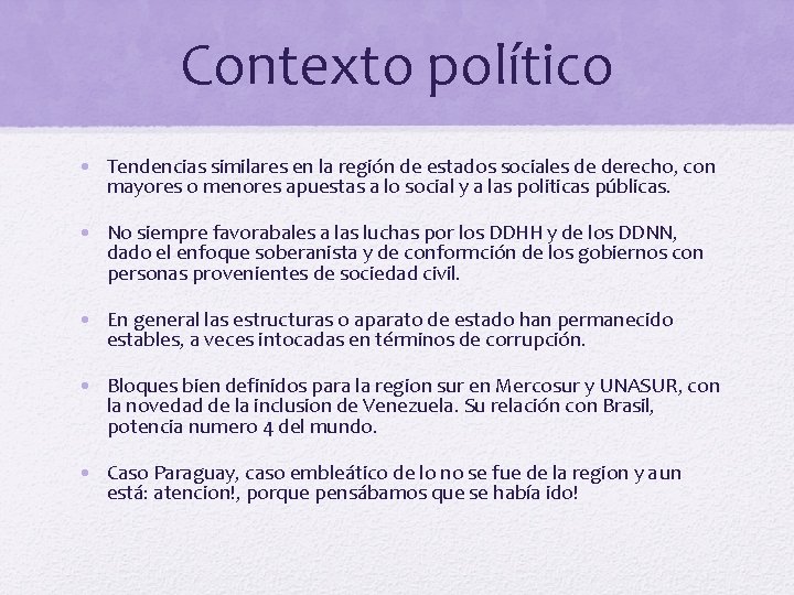 REDLAMYC REGION SUR Breve anlisis de contexto Datos