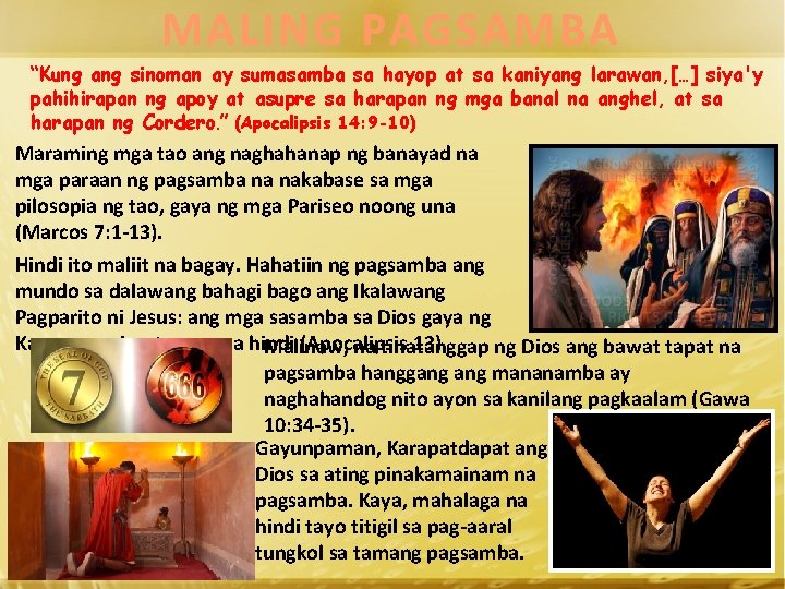 ANG PAGSAMBA SA EDUKASYON Liksyon 7 para sa