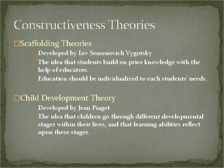 Learning Theories Presentation Cliff Hutto Columbus State University