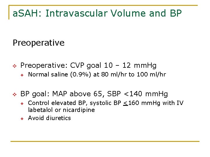 Aneurysmal Subarchnoid Hemorrhage Critical Issues Dr Shakil S
