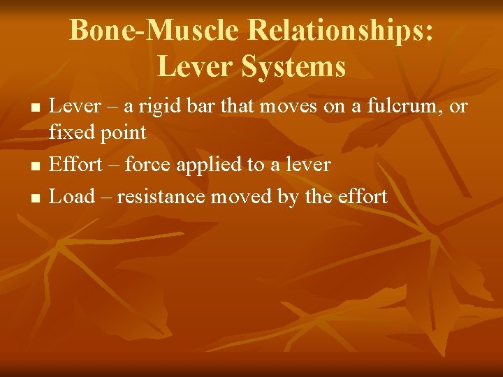 Interactions of Skeletal Muscles n n Skeletal muscles