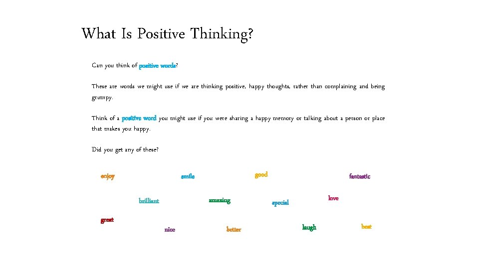 What is positive thinking How can it help