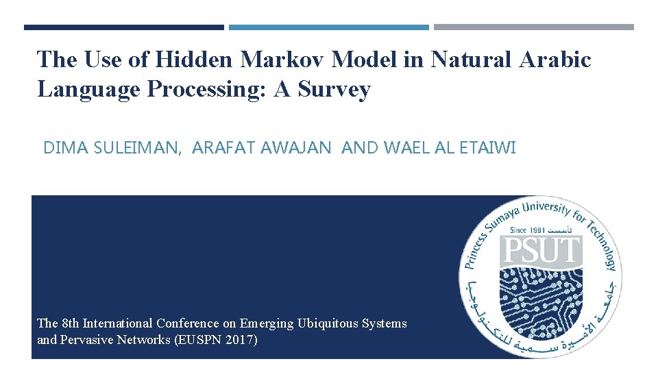 The Use of Hidden Markov Model in Natural