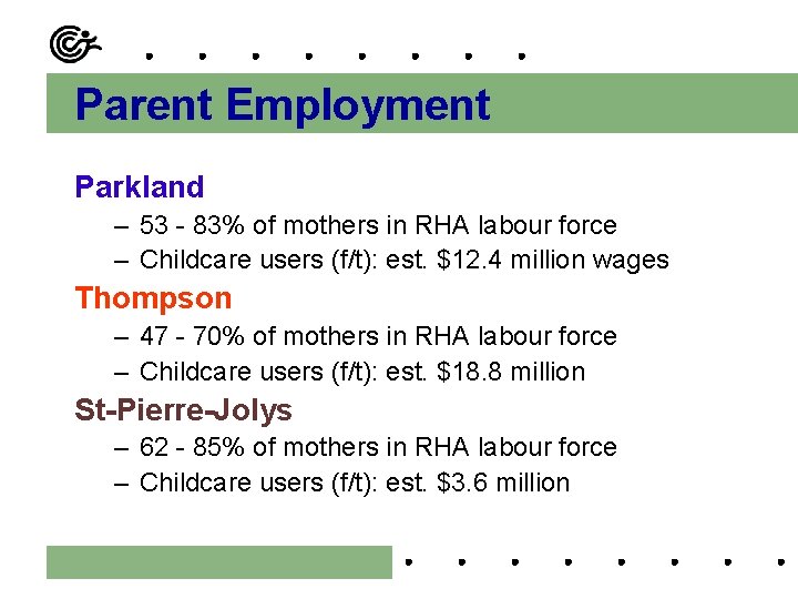 Economic Impacts of Childcare What does Manitoba research