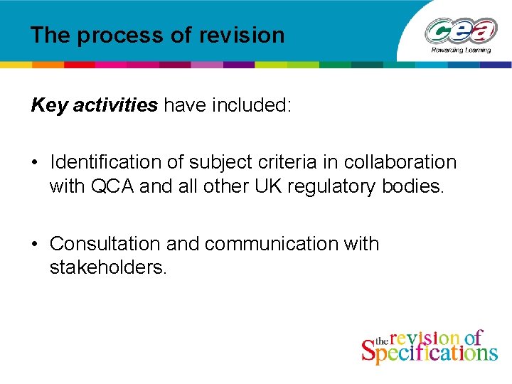 GCSE German November 2008 Why revise specifications To