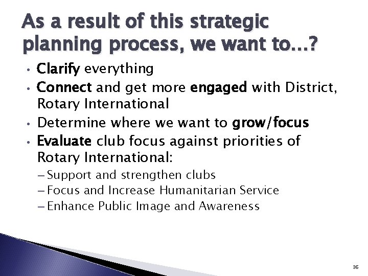 Overland Park Rotary Club Strategic Plan 2014 2017