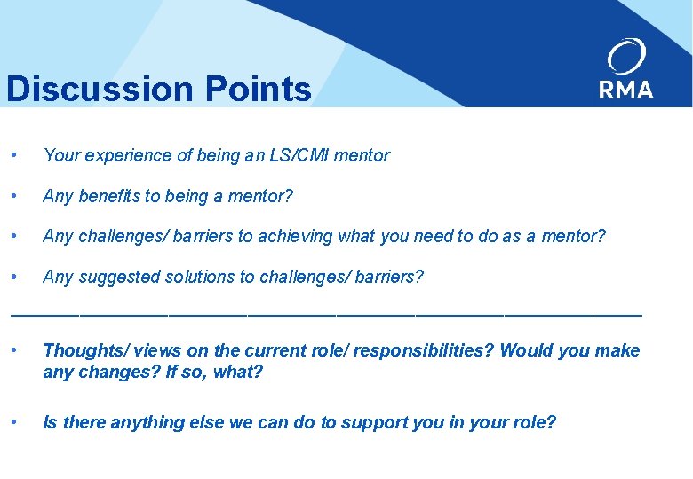 The Role of LSCMI Mentors Ian Mc Intosh