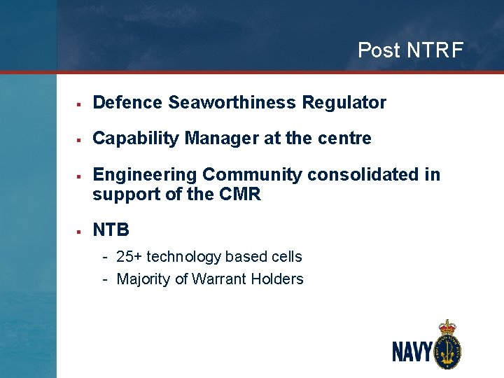 Naval Technical Bureau Naval Enterprise Senior Engineers Conference