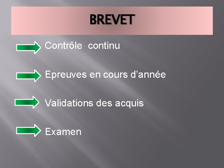 BREVET 2014 BREVET Contrle continu Epreuves en cours