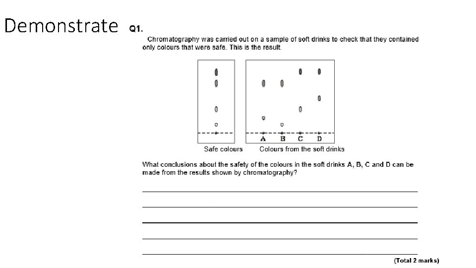 Paper chromatography Do Now Copy and label parts