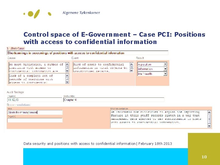 Data security and positions with access to confidential