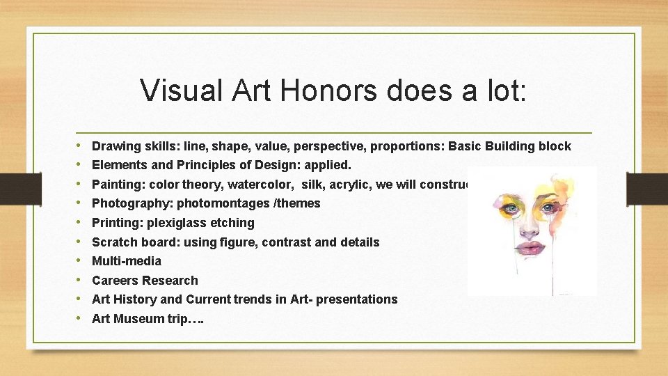 Welcome to Honors Visual Art Spring 2021 Basic