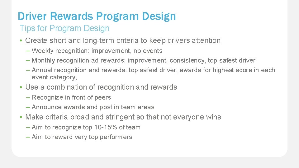 Fleet Driver Rewardsdriven Telematics Framework for Driver Safety