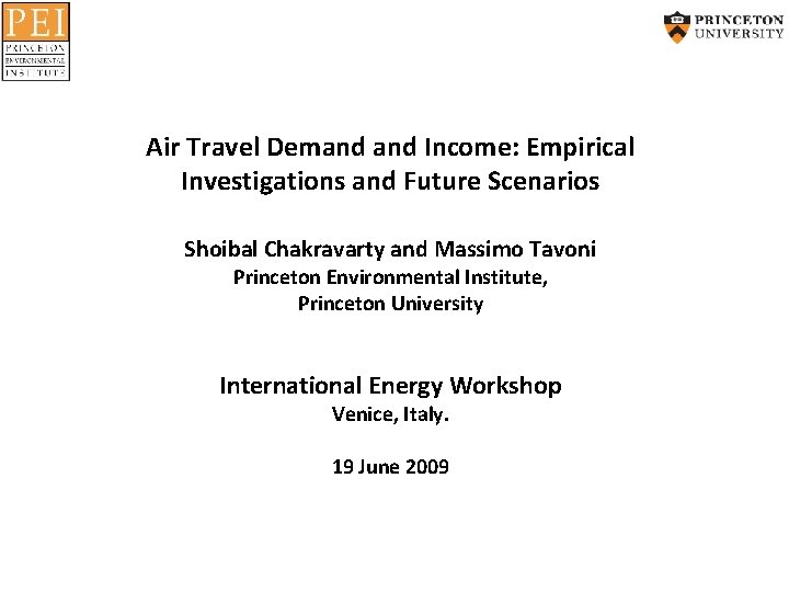 Air Travel Demand Income Empirical Investigations and Future