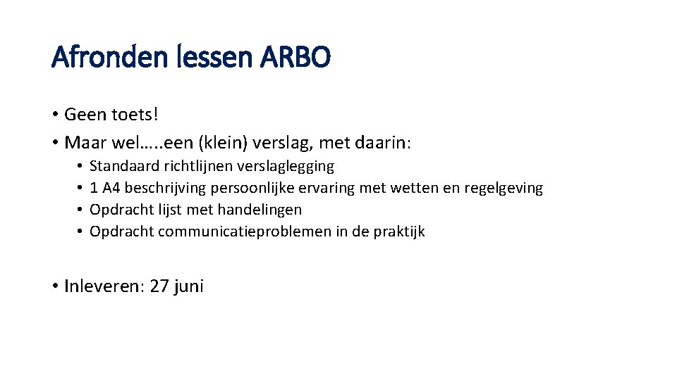 Arbo en Wetgeving Wet op uitoefening van Diergeneeskunde