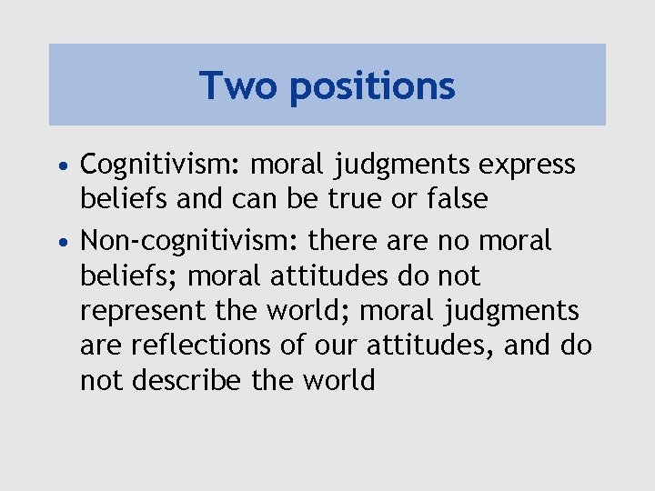 The denial of moral truth objections Michael Lacewing