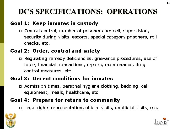 1 REVIEW OF THE PUBLIC PRIVATE PARTNERSHIP PRISON