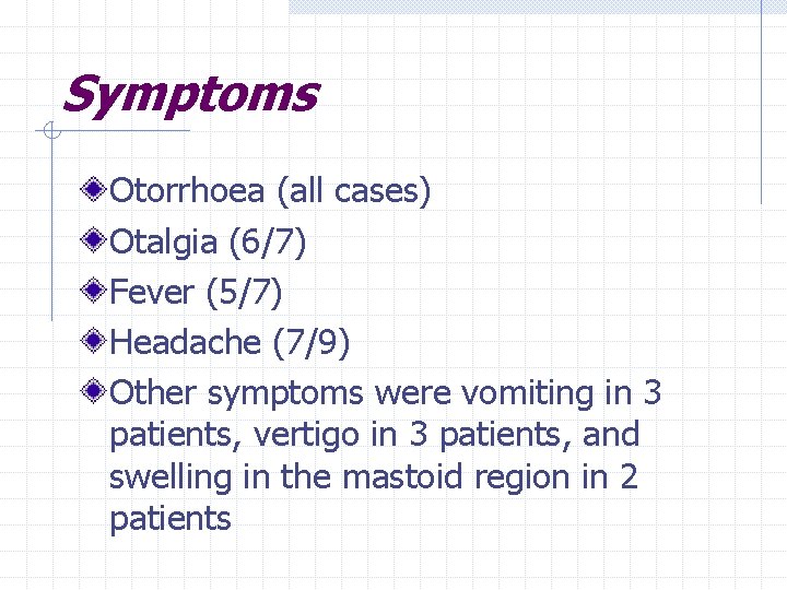 Lateral sinus thrombosis in children A review ENT
