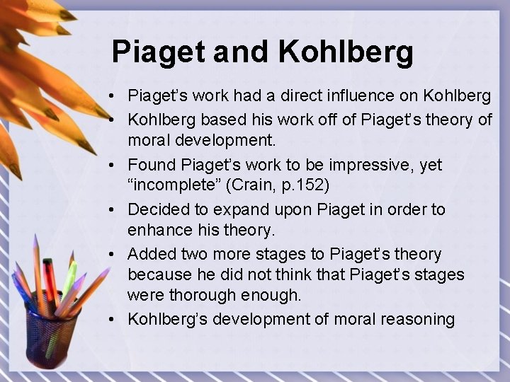 Lawrence Kohlberg The Moral Reasoning of Children Fall