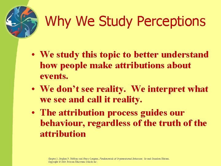 Chapter 2 Perception Personality and Emotion Chapter 2