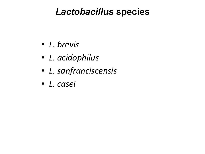 Lactobacillus Dr Alex OwusuOfori Lactobacillus species L brevis