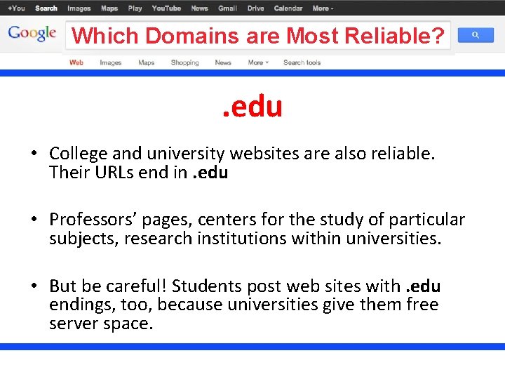 WEB LITERACY What is true online and how