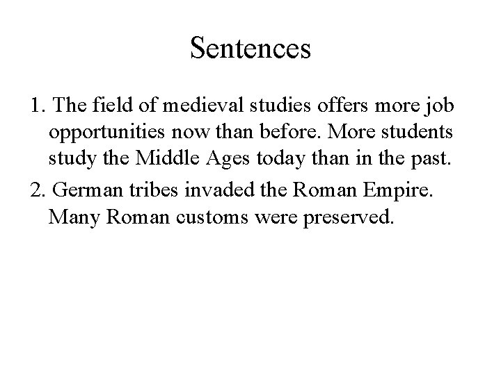Vocabulary Goals main pointsubpoint major idea minor idea