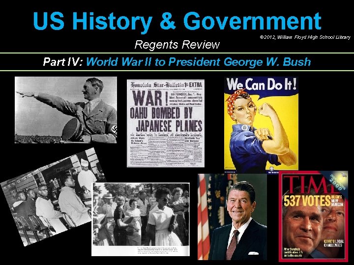 US History Government 2012 William Floyd High School