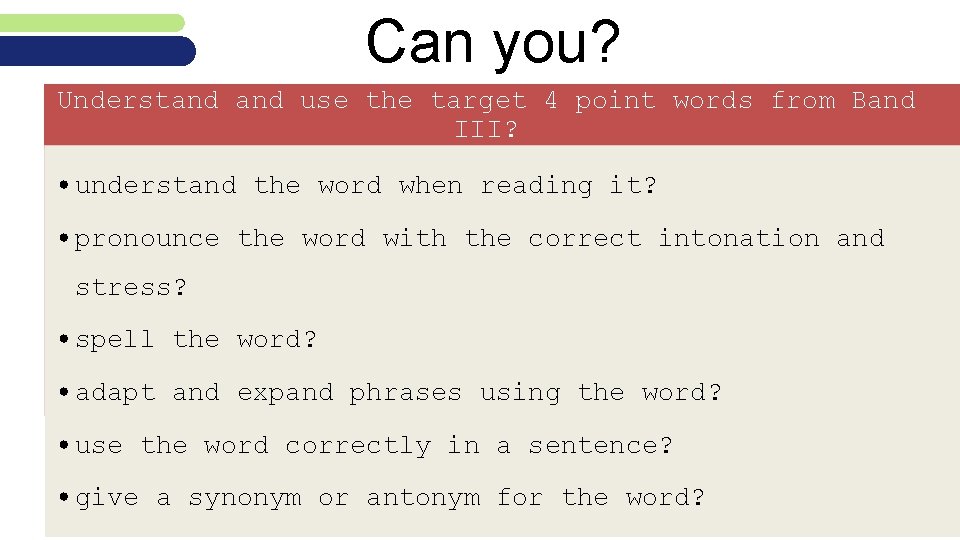 Module E pilot Mini vocabulary lesson 19 of
