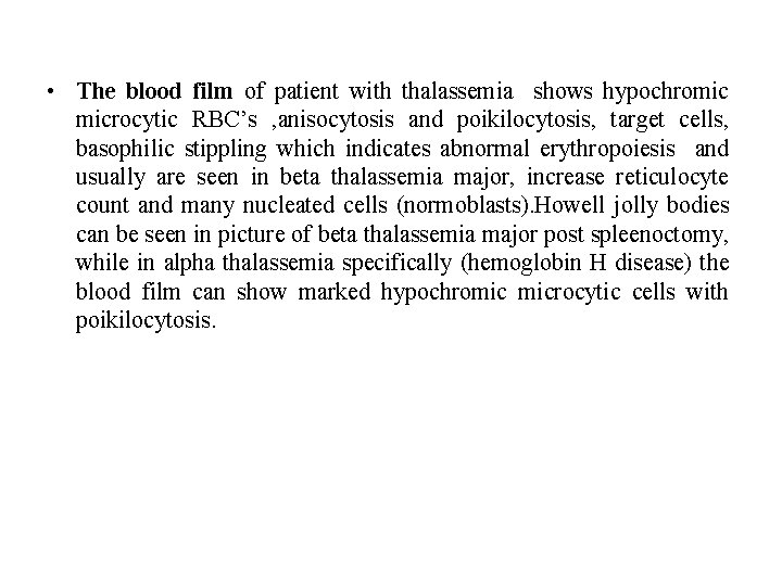 Types of Thalassemia among Patients in United Arab