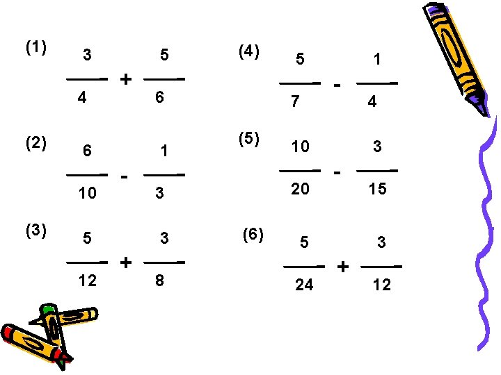 Adding and Subtracting Fractions Objectives Students will be