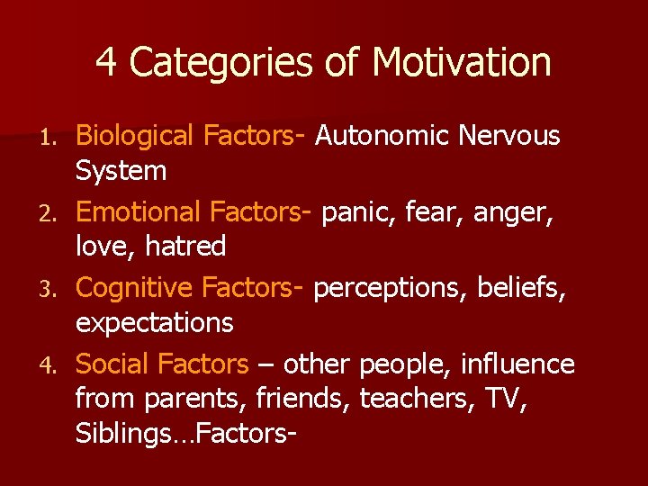 Motivation and Emotion Mc Elhaney AP Outline n