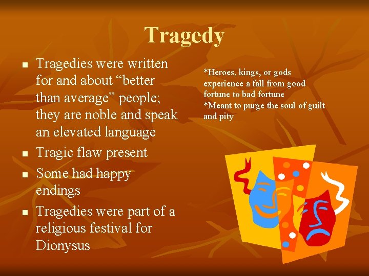 Greek Drama Act I III Exodus n n