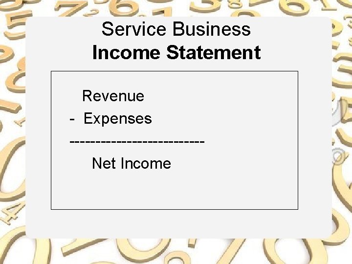 Service Business Income Statement Revenue Expenses Net Income